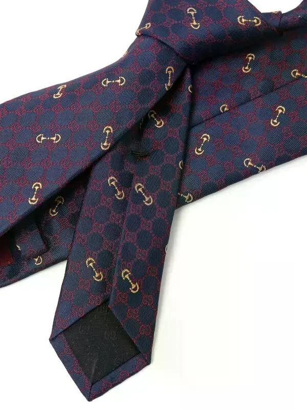 Gucci Gg Jacquard Silk Neck Tie