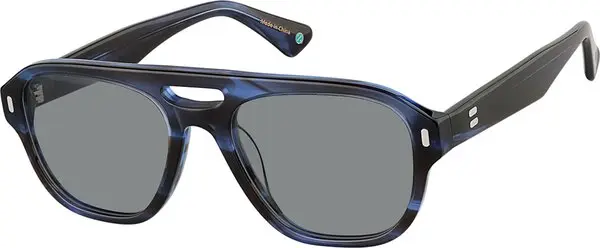 Zenni Aviator Full Rim Sunglasses - Blue