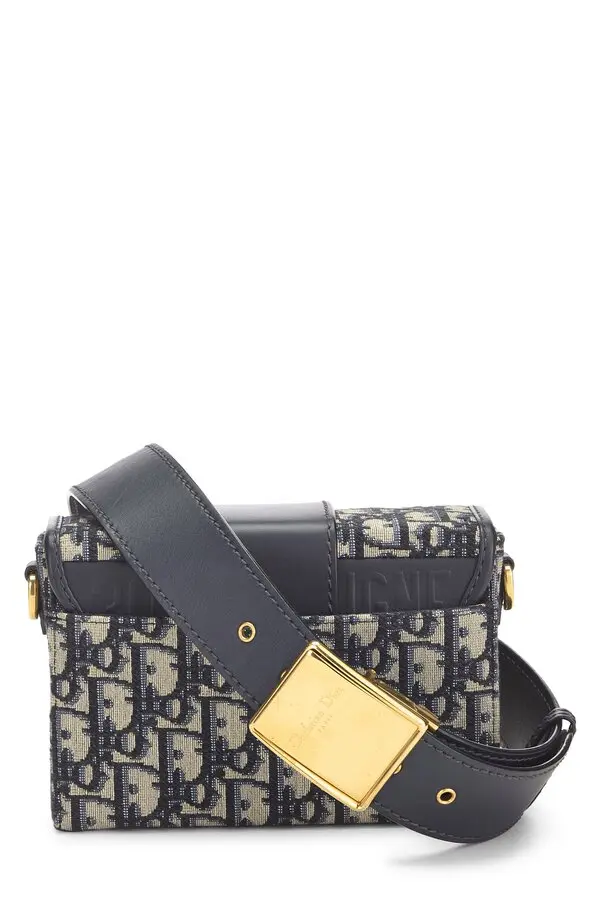 Dior Oblique Jacquard 30 Montaigne Box Bag - Navy