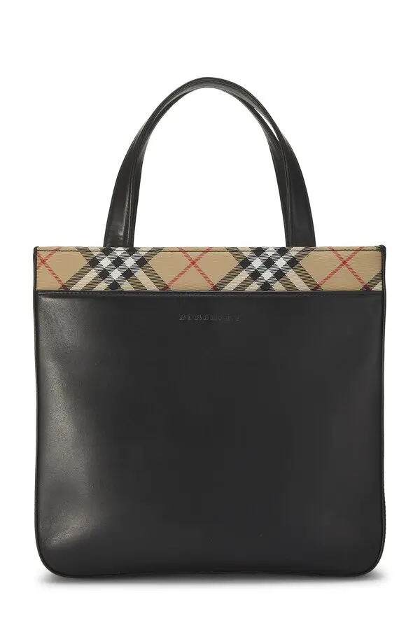 Burberry Leather Check Handbag