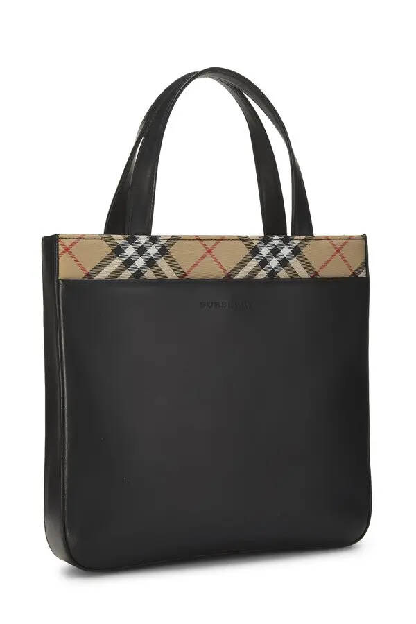 Burberry Leather Check Handbag