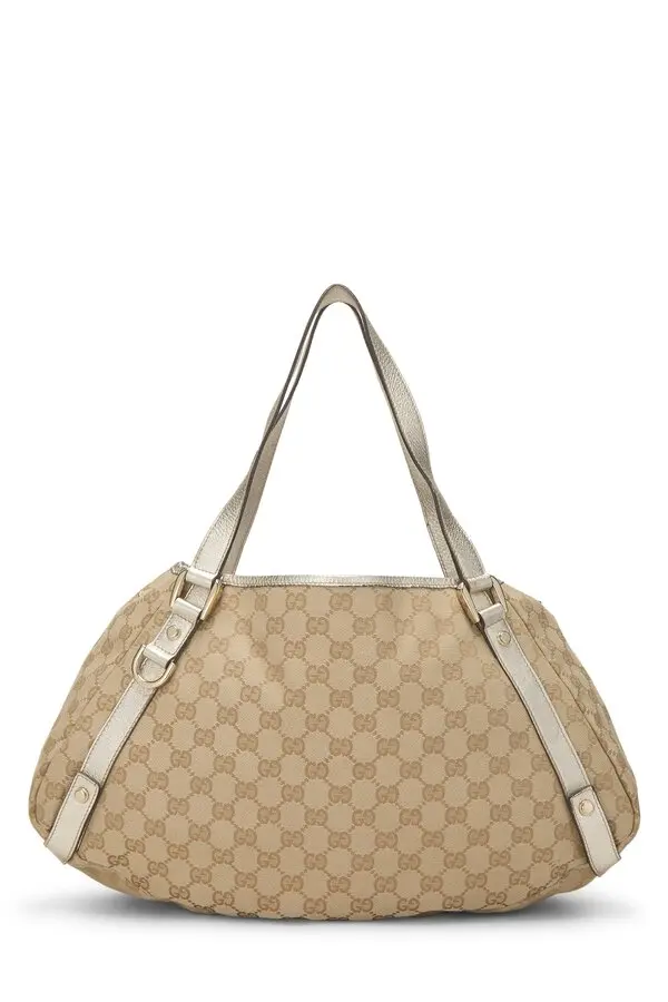Gucci Original Gg Canvas Abbey Tote - Gold