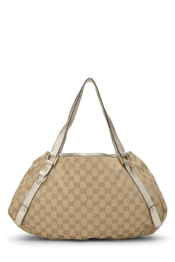 Gucci Original Gg Canvas Abbey Tote - Gold