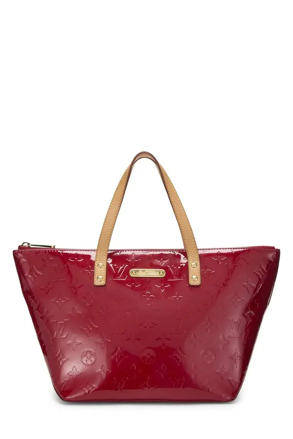 LOUIS VUITTON Monogram Vernis Bellevue Tote - Red