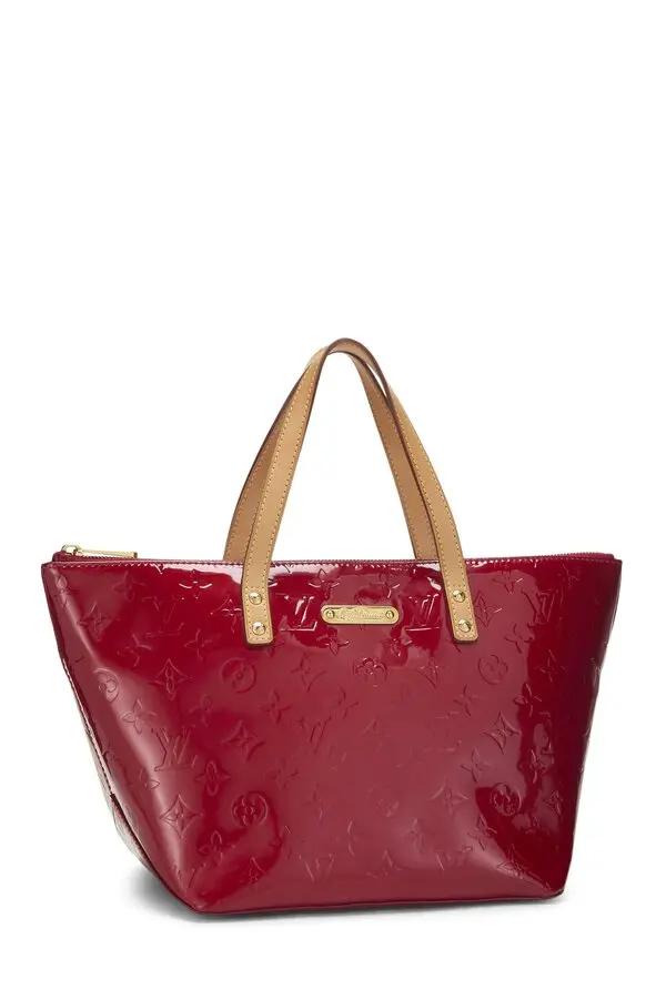 LOUIS VUITTON Monogram Vernis Bellevue Tote - Red