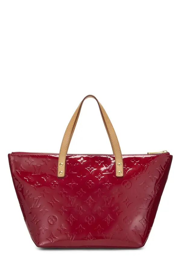 LOUIS VUITTON Monogram Vernis Bellevue Tote - Red