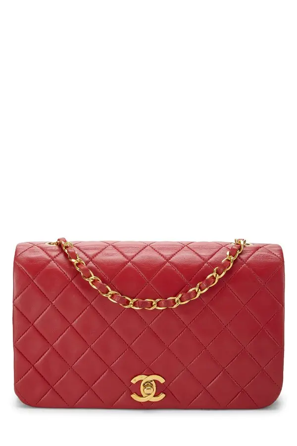 Chanel Quilted Lambskin Small Full Flap Bag - Black