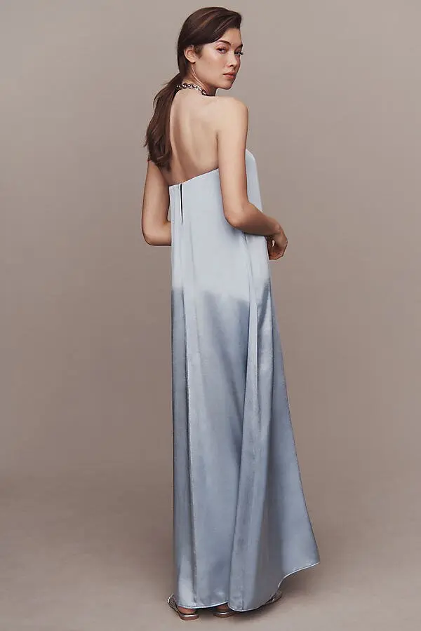 shades of teal bridesmaid dresses Tulle A-line V-neck Spaghetti Straps Prom Dresses MP714