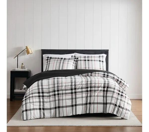 London Fog Charlotte Plaid Twin Xl 2-piece Comf Orter Set - One-color