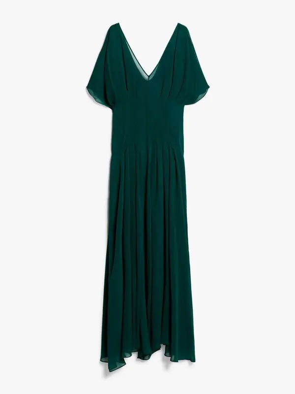 max mara silk georgette dress 890 MAX MARA yellow SILK georgette Dress Usa8_ It42_ De38_ Uk10_ Fr40