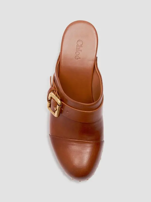 Chloé Jeannette 40mm Leather Clogs