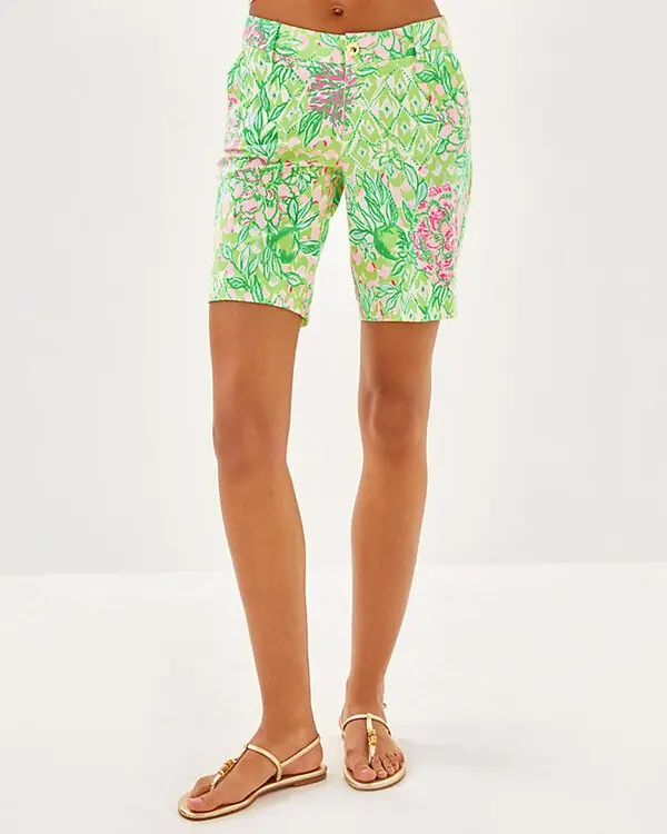LILLY PULITZER Natia Knit Short - Fauna Green Lime Feeling Good