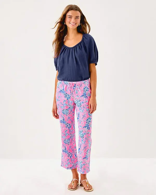Linen Pants Lilly Pulitzer Cropped Pants Lilly Pulitzer Aden Linen