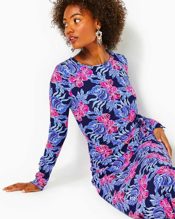 maxi floral printed dress Floral Summer Maxi Dress Floral Print / L