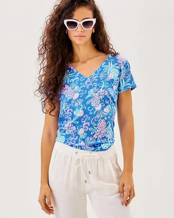 Lilly Pulitzer® Meredith Tee - Sunwashed Blue Citrus Crush