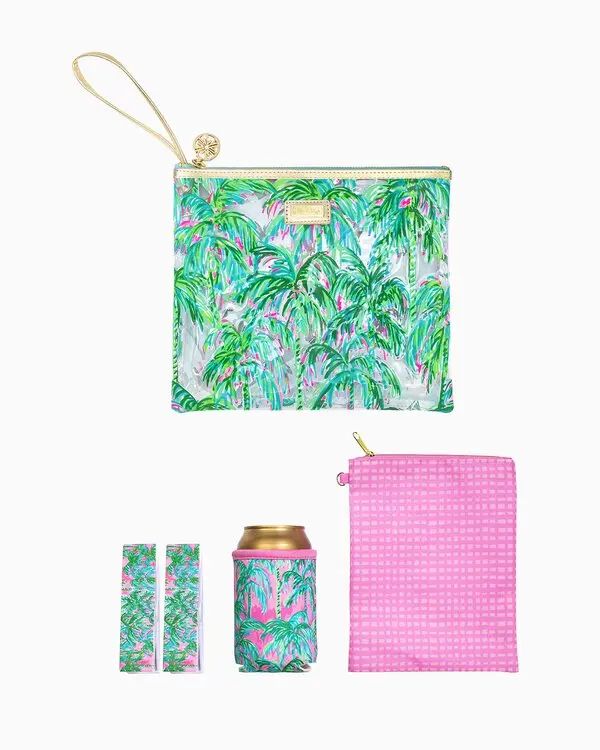 LILLY PULITZER Beach Day Pouch - Pink Blossom Suite Views