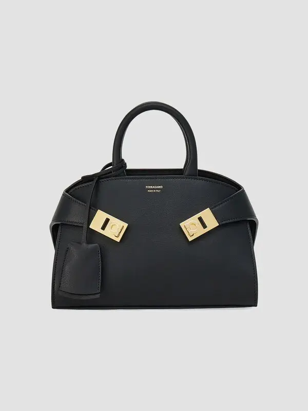 FERRAGAMO Mini Hug Leather Crossbody Bag