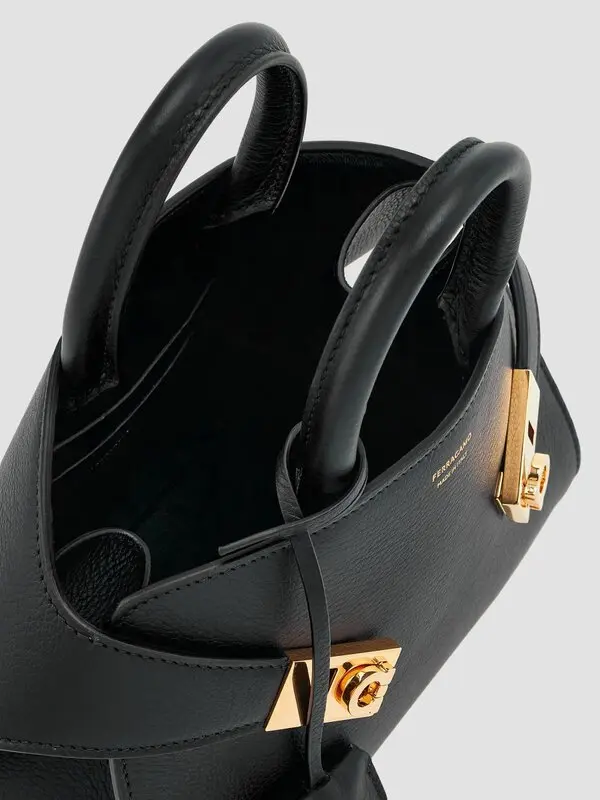 FERRAGAMO Mini Hug Leather Crossbody Bag