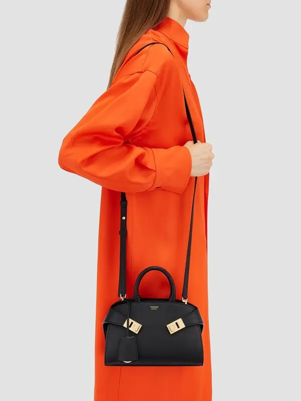 FERRAGAMO Mini Hug Leather Crossbody Bag