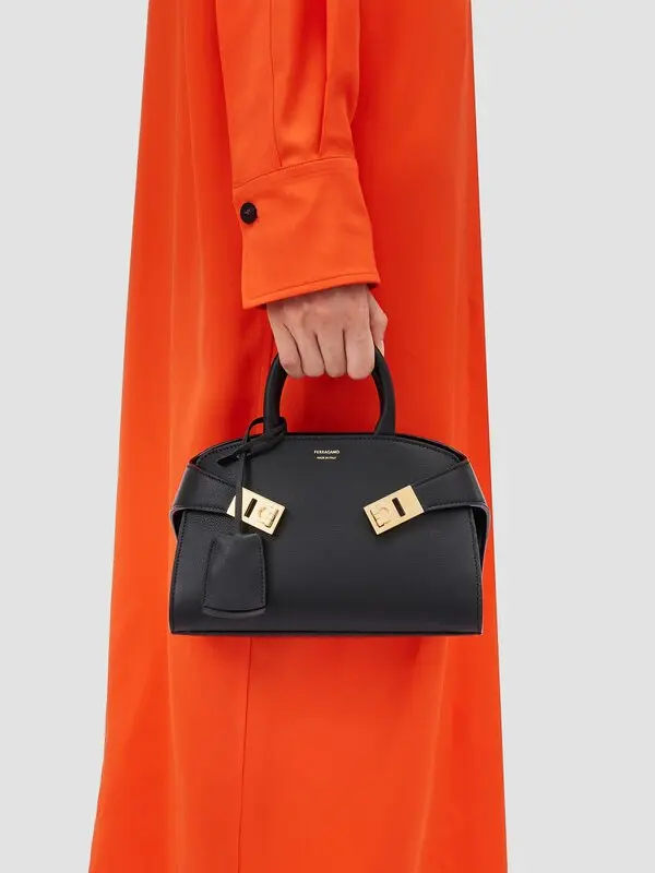 FERRAGAMO Mini Hug Leather Crossbody Bag