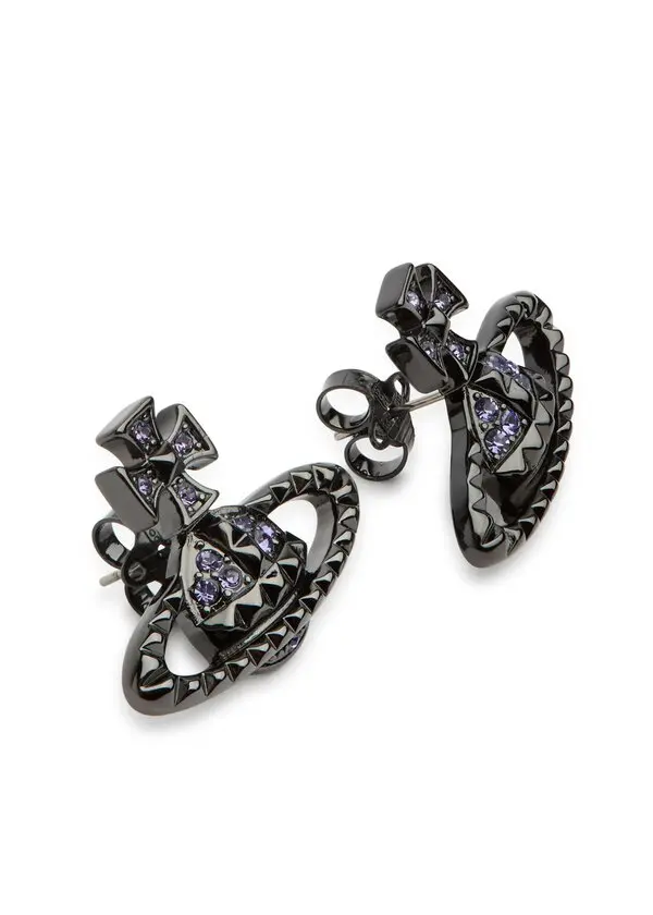 Vivienne Westwood Mayfair Bas Relief Orb Earrings - Black