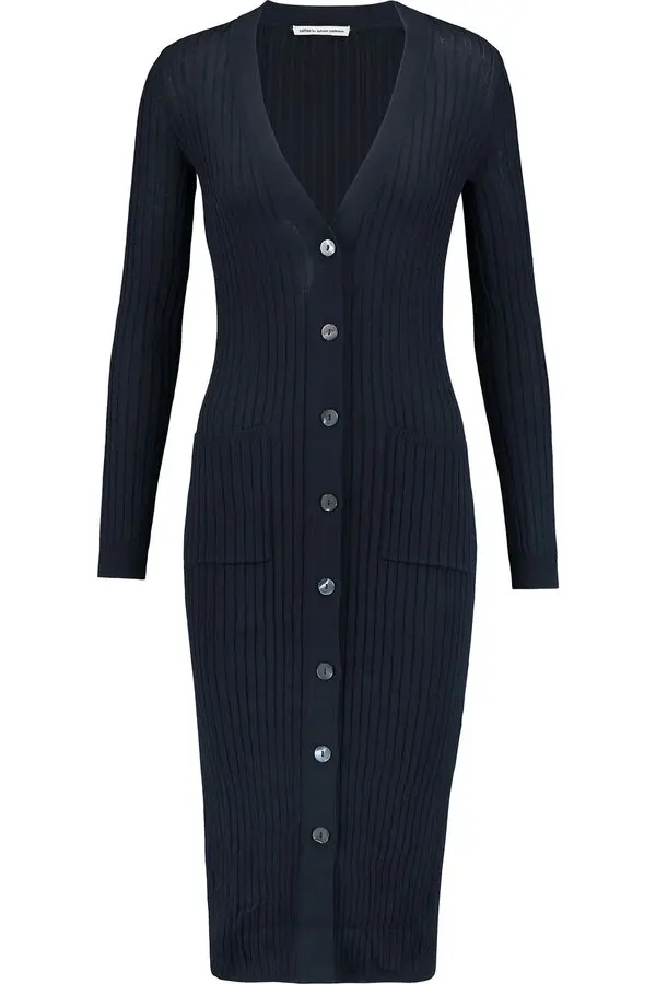 Autumn Cashmere Ribbed Cotton Cardigan