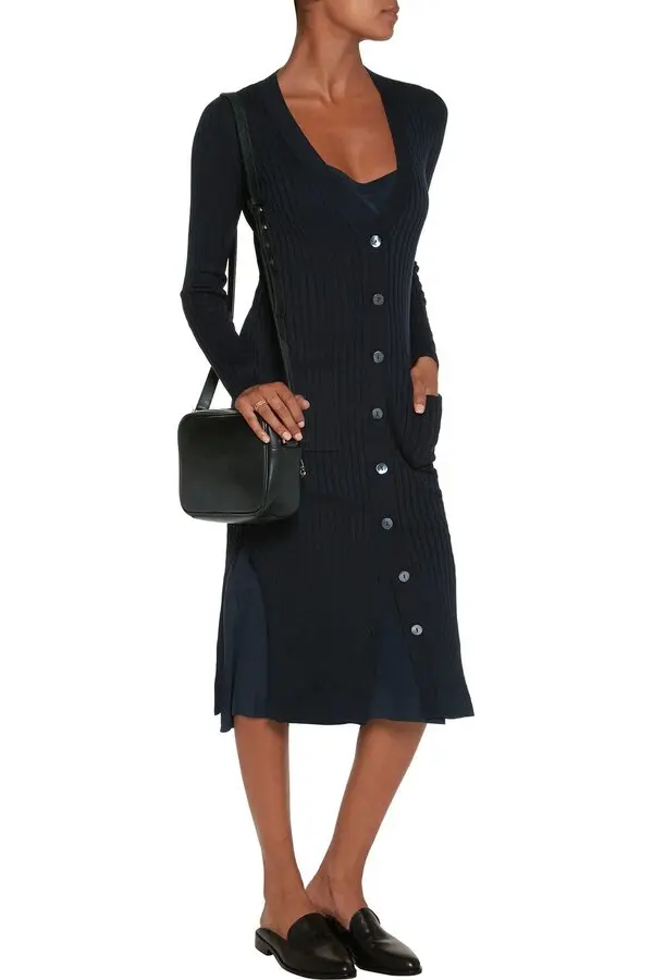 Autumn Cashmere Ribbed Cotton Cardigan
