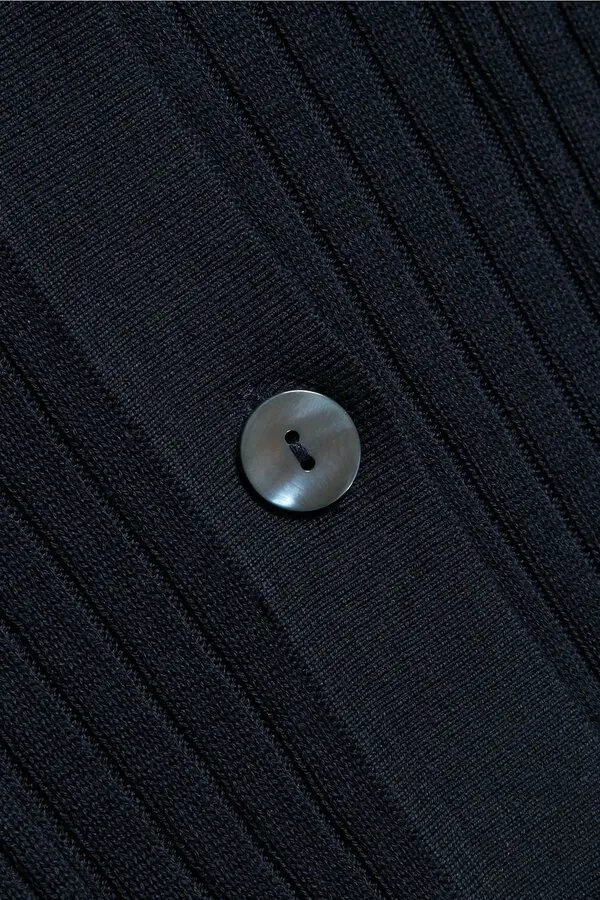 Autumn Cashmere Ribbed Cotton Cardigan
