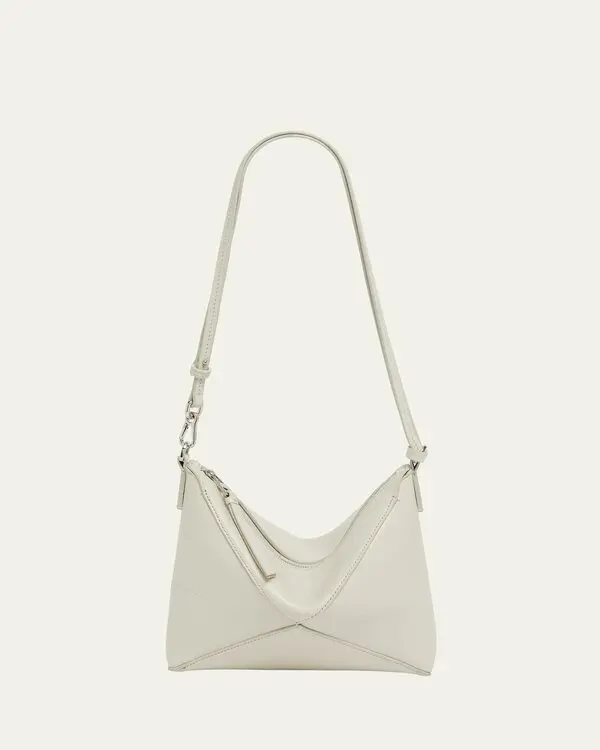 Loewe Puzzle Fold Leather Pouch Shoulder Bag - Sea Salt