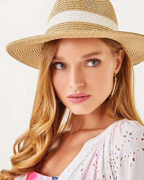Lilly Pulitzer® Shade Seeker Straw Hat - Resort White