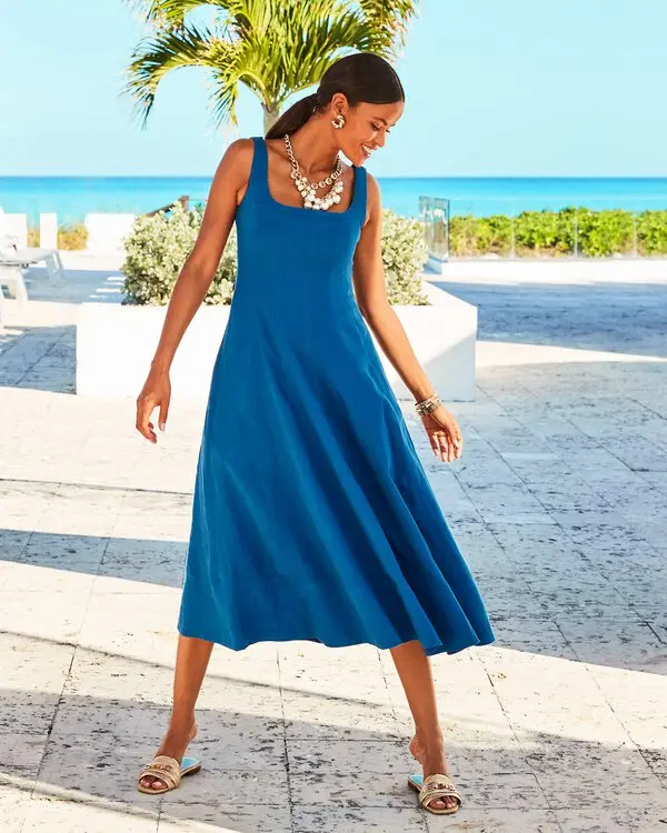 linen shirtwaist dresses Rickie Freeman For Teri Jon Silk And Linen Floral Dress main image 1
