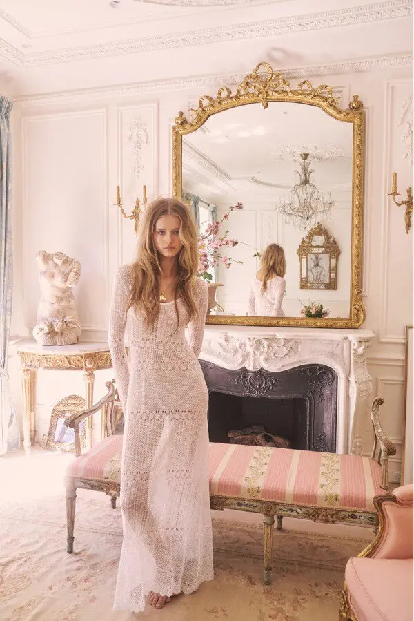 Loveshackfancy Tilo Pointelle Sheer Maxi Dress In White - 35% Off |  Editorialist