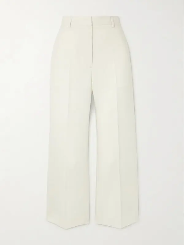 TOTEME Cropped Crepe Straight-leg Trousers