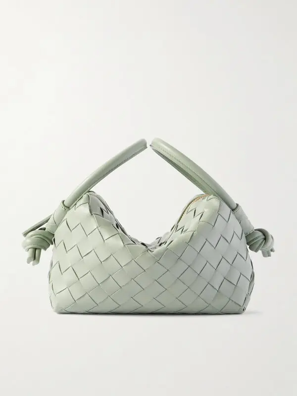 Bottega Veneta Avenue Intrecciato Leather Crossbody Bag - Green