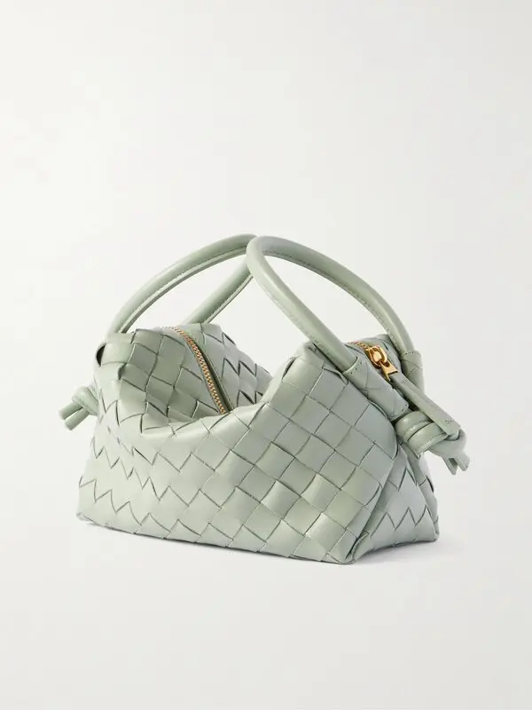 Bottega Veneta Avenue Intrecciato Leather Crossbody Bag - Green