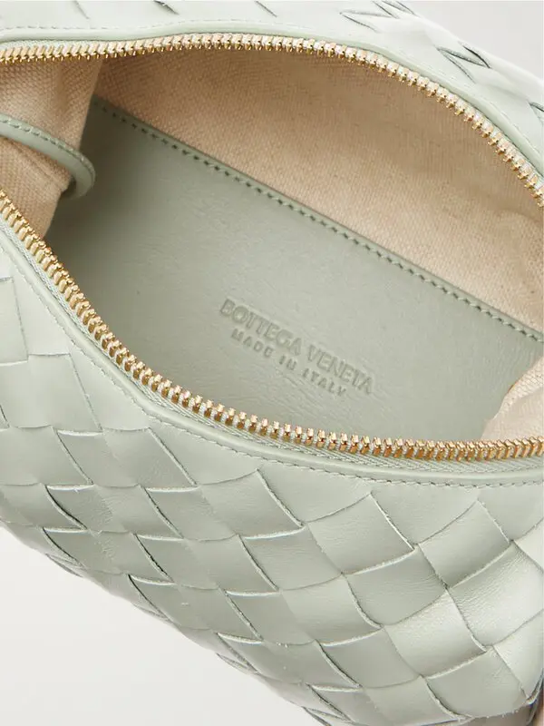 Bottega Veneta Avenue Intrecciato Leather Crossbody Bag - Green