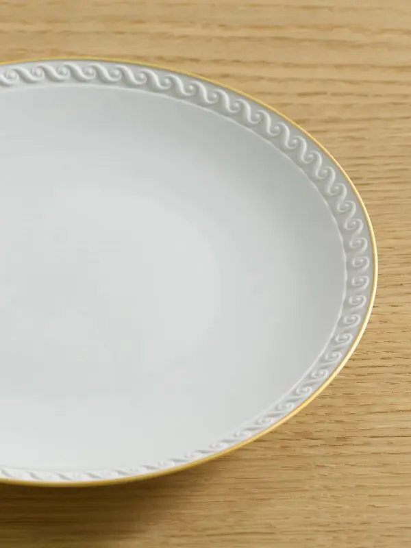 L'Objet Neptune Set Of Two Gold-plated Porcelain Dessert Plates