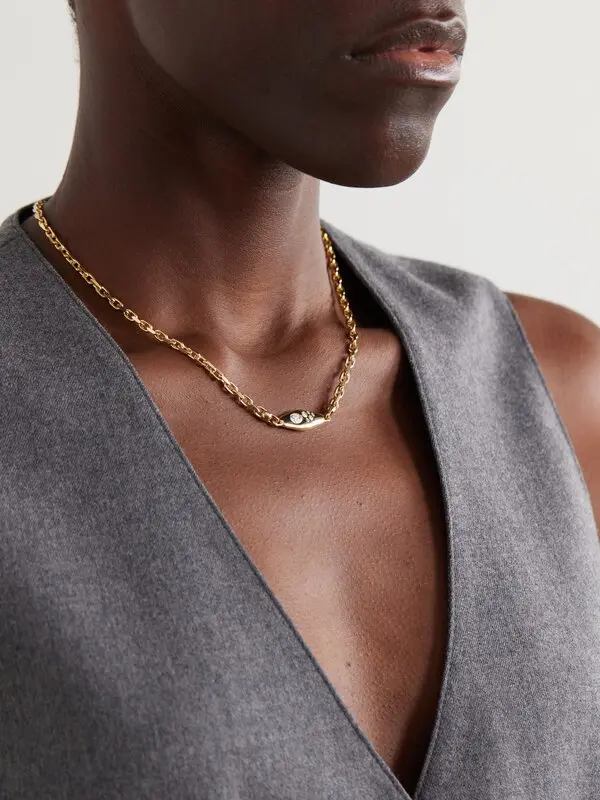 UNIFORM OBJECT Mini Vessel 18-karat Diamond Necklace