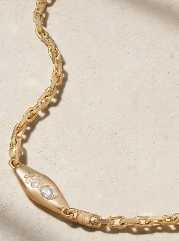 UNIFORM OBJECT Mini Vessel 18-karat Diamond Necklace