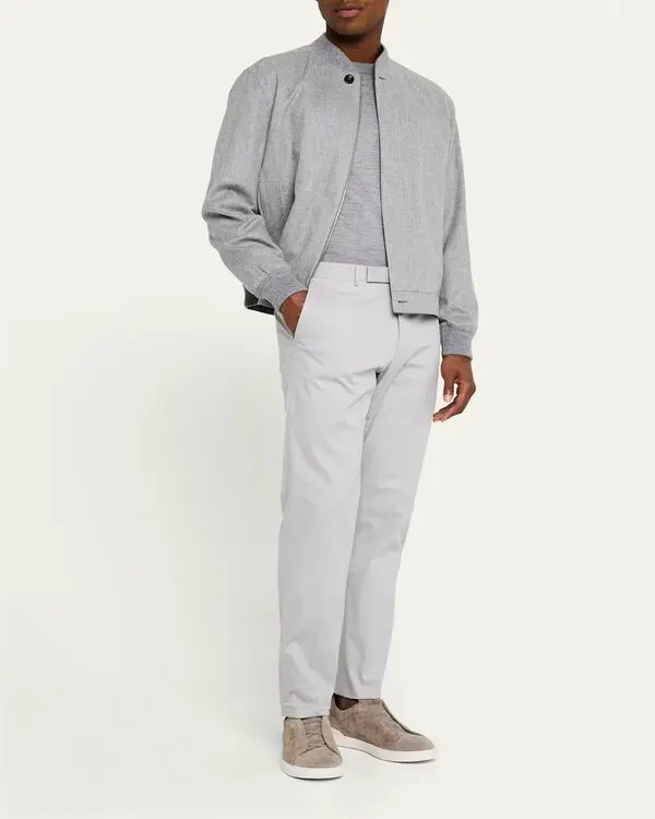 Zegna Cashmere Concealed-zip Blouson Jacket