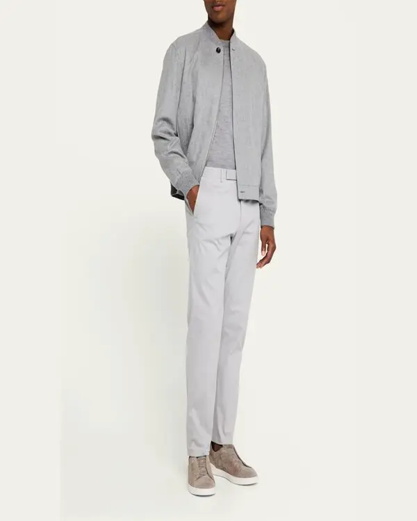Zegna Cashmere Concealed-zip Blouson Jacket