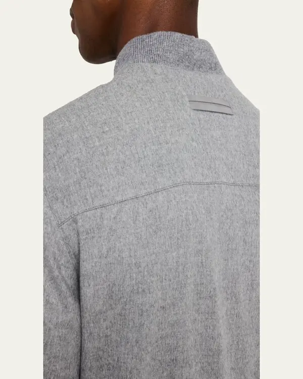 Zegna Cashmere Concealed-zip Blouson Jacket