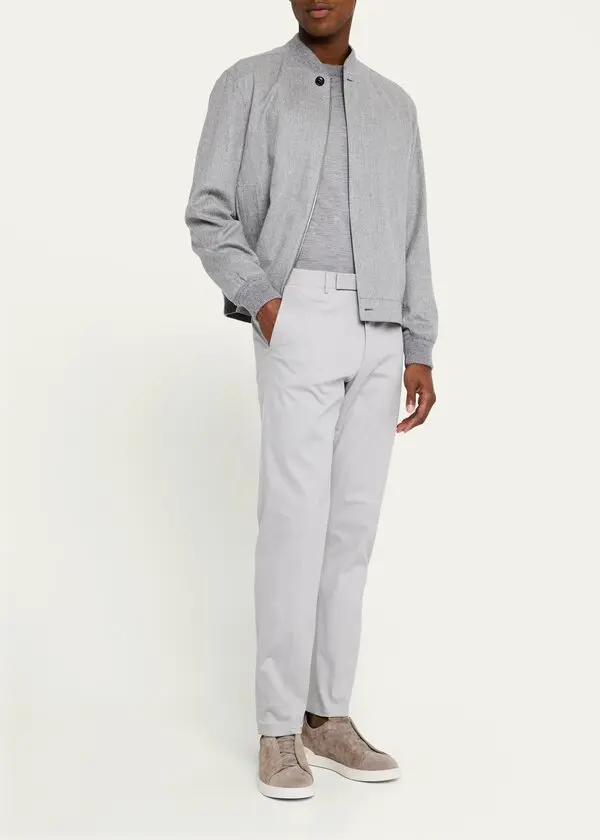 Zegna Cashmere Concealed-zip Blouson Jacket