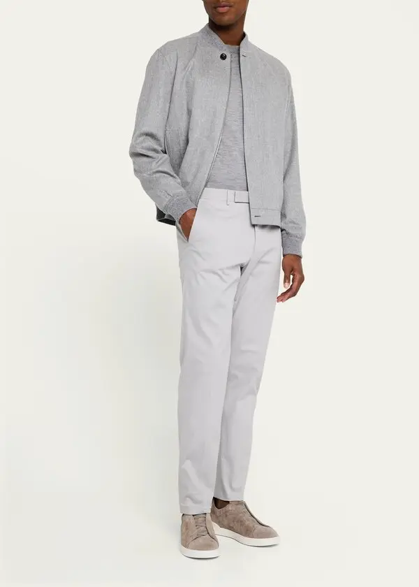 Zegna Cashmere Concealed-zip Blouson Jacket