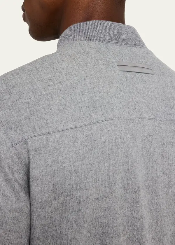 Zegna Cashmere Concealed-zip Blouson Jacket