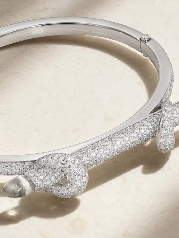 ANANYA Chakra Icon Diamond And Quartz Bangle - Gold
