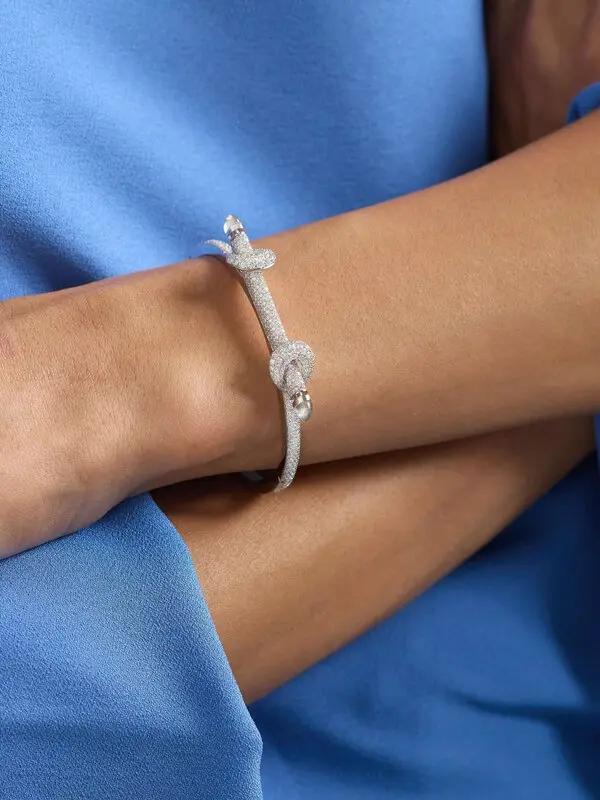 ANANYA Chakra Icon Diamond And Quartz Bangle - Gold