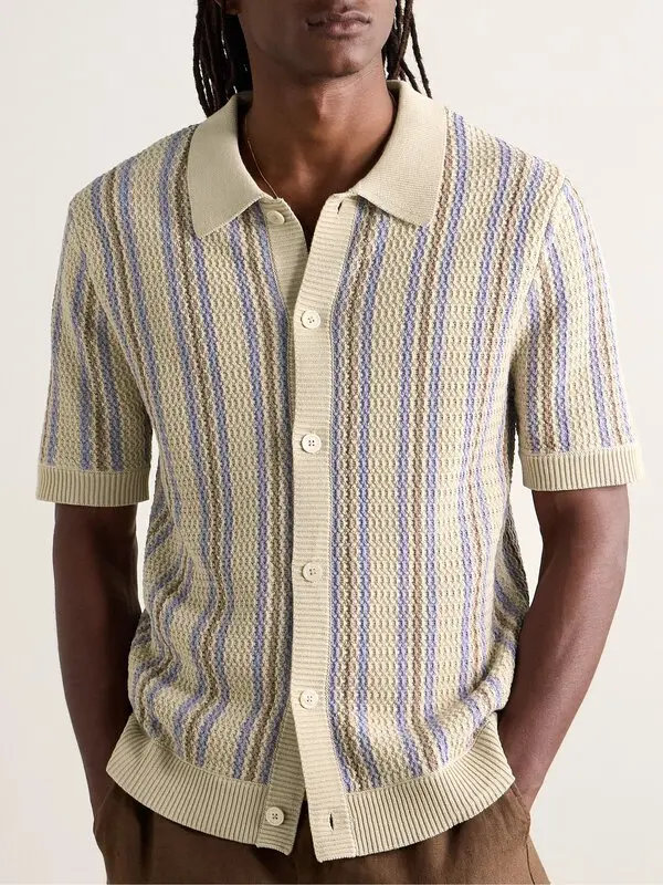 Nn07 Jackie 6636 Striped Organic Cotton Shirt