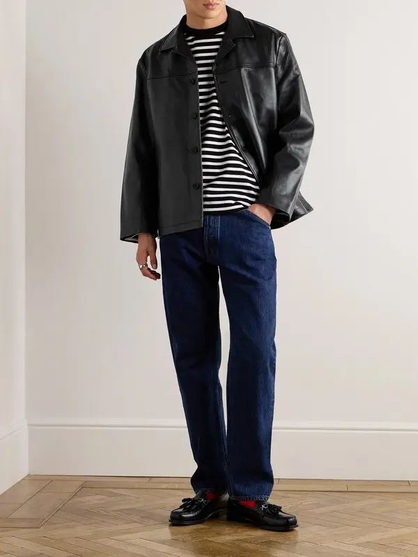 Nudie Jeans Ferry Full-grain Leather Jacket