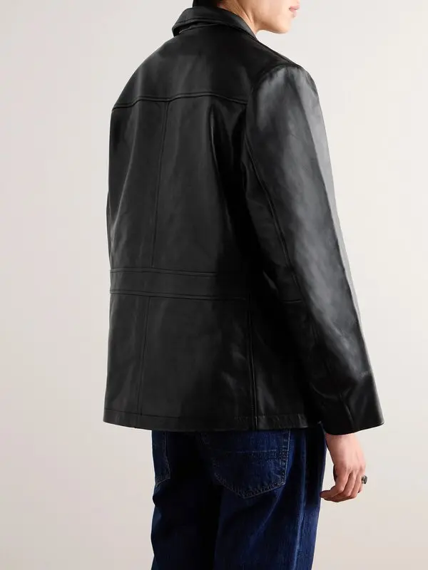 Nudie Jeans Ferry Full-grain Leather Jacket
